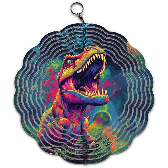 Design | Artistic Colorful Angry Dinosaur Design Wind Spinner | Poshmark